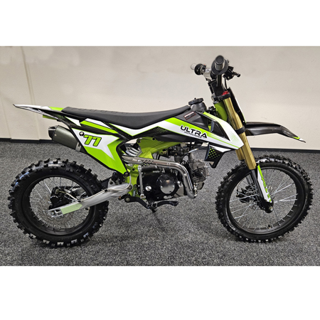 Pitbike Dirtbike kappenset zwart/rood ultra pitbike dirtbike 125cc ...